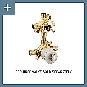 Moen Align Matte Black M-CORE 3-Series 2-Handle Shower Faucet Trim (Valve Required), UT3290BL