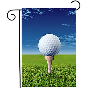 ShineSnow Golf Ball Grass Sports Athletic Garden Yard Flag 12"x 18" Double Sided Polyester Welcome House Flag Banners for Patio Lawn Outdoor Home Decor