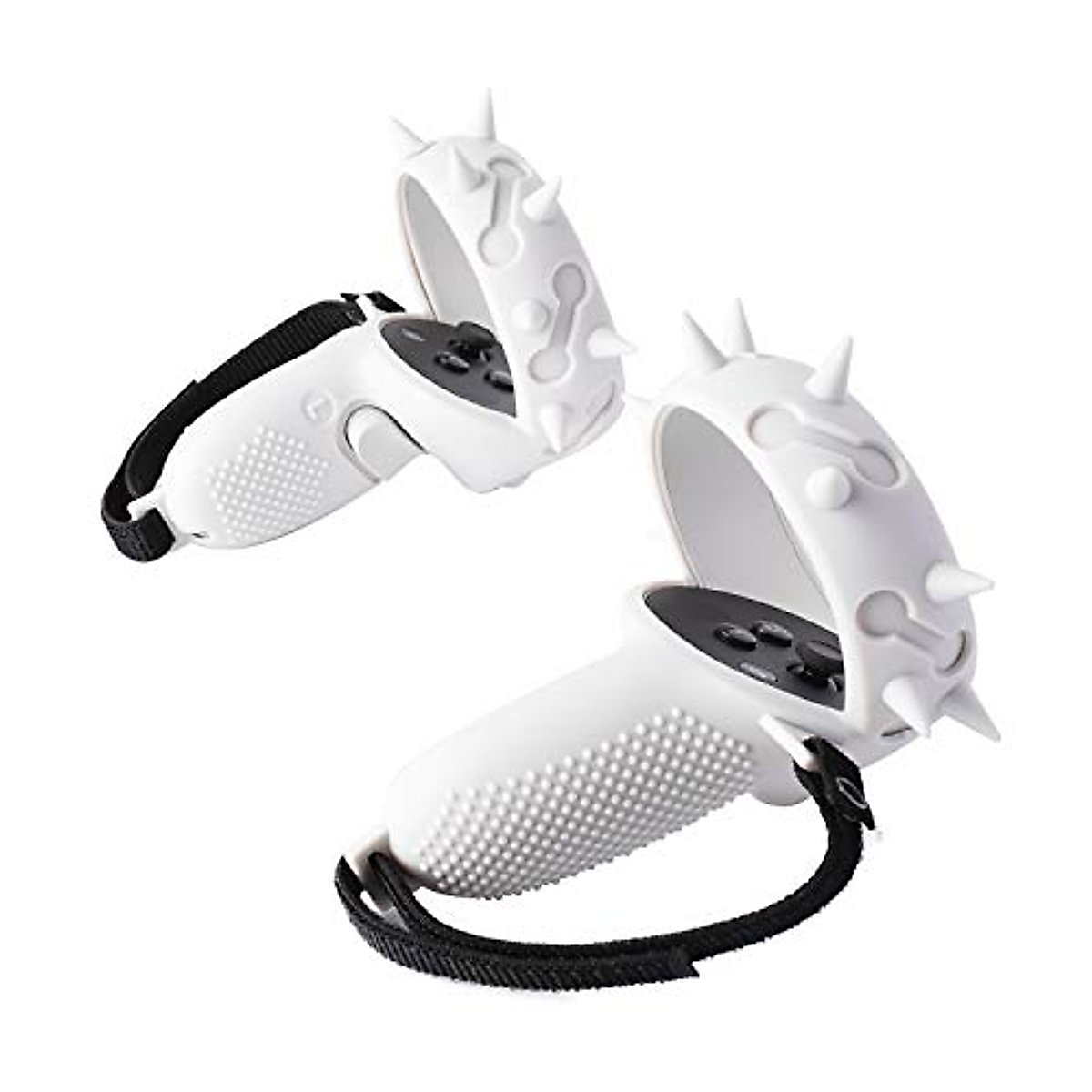 MOJOXR Silicone Grip Cover Compatible with Quest 2 Touch Controller Grips, Touch Controller Grip Accessories, Touch Controller Grip Sleeve, Enhanced VR Game Experience (Rivet-White)