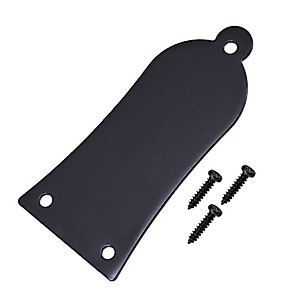 JD Chrome Plated Metal Guitar Truss Rod Cover Fit Epiphone Les Paul & SG Parts (Black)
