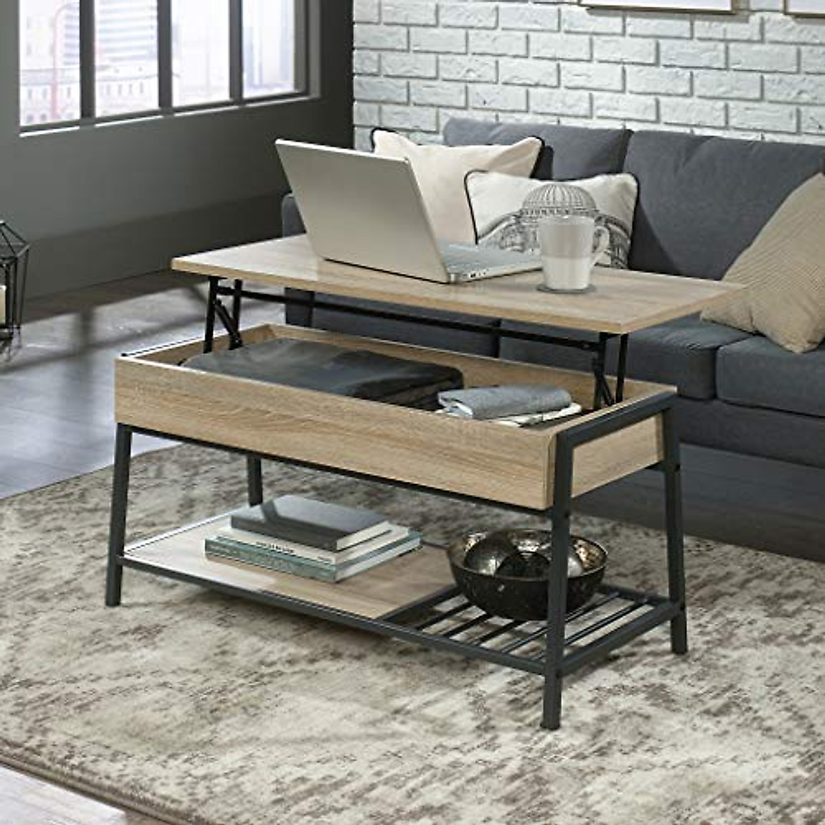 Sauder 424931 North Avenue Lift-Top Coffee Table, Charter Oak Finish