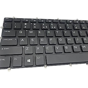 Laptop Replacement Keyboard Backlight for Dell Alienware M17 R1 M15 2019 Black Borderless US Layout