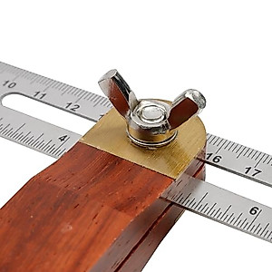 T Tulead 22cm/8.66" T-Bevel Gauge Activity Angle Ruler Protractor Sliding Square Carpenter Measuring Tape 360 Degree Adjustable High Precision T Bevel Angle Finder with Wood Handle
