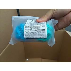 MMSGA 2 Pcs Dog Toy Teeth Ball,Dog Puzzle Toy,Treat Dispensing Dog Toys,Non Toxic Tear Resistant Natural Rubber Toy Ball for Pet Teeth Cleaning/Chewing/Playing/Training (Blue+Blue, 2.36in)