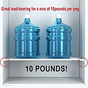 BasedFloor Punch Free Shelf Support Peg-Self Adhesive Shelves Clips for Kitchen Cabinet Book Shelves-Strong Partition Holders Pin for Closet Brackets Clapboard Layer-Load Bearing 10 Pounds