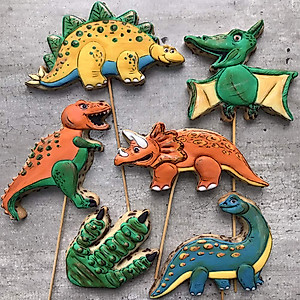 LILIAO Dinosaur Stegosaurus Cookie Cutter for Kids Birthday Party - 5 x 3.2 inches - Dino Biscuit and Fondant Cutters - Stainless Steel