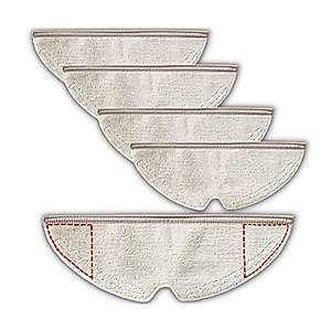 5-Pack Replacement Full Microfiber Mopping Pads/Cloth Rags Compatible for Xiaomi Roborock S5 Max S50 S6 S6 Maxv Pure E25 E35 Vacuum Cleane