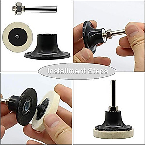 2-Pack Disc Pad Holder Shank - 2", for Polishing, Sanding, Surface Preparation, 1/4" Shank