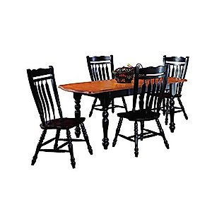 Sunset Trading 5 Piece Drop Leaf Extension Dining Set with Aspen Chairs