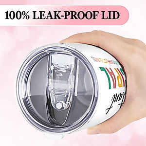 Bedsdiven Assistant Principal 20oz Stainless Steel Tumbler, Double Wall Insulated Travel Cup with Lid, White