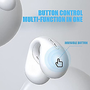 BNGXR Wireless Ear Clip Bone Conduction Headphones, 2023 Upgrade Open Ear Headphones Wireless Bluetooth, Bone Conduction Headphones Bluetooth Earphones for Running, Sports, Cycling, Driving (Black)