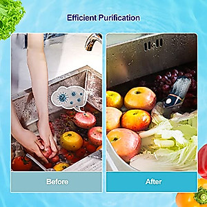 Vegetable Cleaner Device, Kallodear Fruit and Vegetable Washing Machine with USB Rechargeable Base OH-ion Purification Technology for Cleaning Vegetable Fruit - Blue