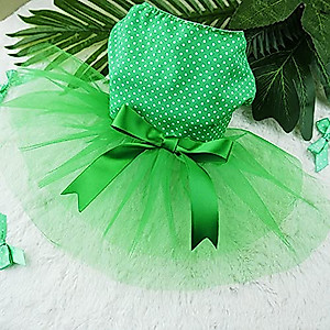 St Patricks Day Dog Costume St Patrick's Day Dog Decorations Supplies Dog Clothes Summer Pet Dresses Irish Day St. Patrick's Day Mardi Gras Dog Tutu Skirt Irish Corgi Dog Clothes