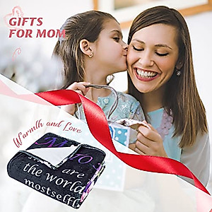 Century Star 60" x 80" Blankets Gifts for Mom Mom Gifts for Birthday Gifts from Daughter Son Mothers Day Ever Christmas Presents Purple Flower