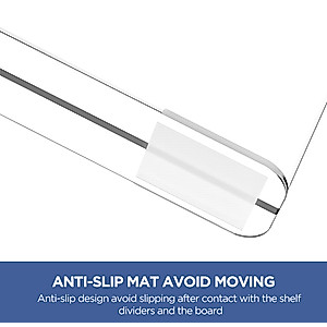 Famyards 6 Pack 12 Inches [Extra Tall Version] Clear Shelf Dividers for Organization, Acrylic Closet Shelf Vertical Shelves Organizer for Bedroom, Office and Kitchen