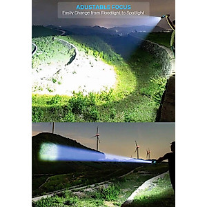 Rechargeable LED Flashlights, Magnetic Flashlight Super Bright Tactical Flashlight with SideLight,USB Rechargeable,Zoomable,Waterproof Best Small Flashlight for Camping, Emergency