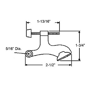 Nuk3y Hinge Pin Heavy Duty Adjustable Door Stop (6 Pack, Chrome)