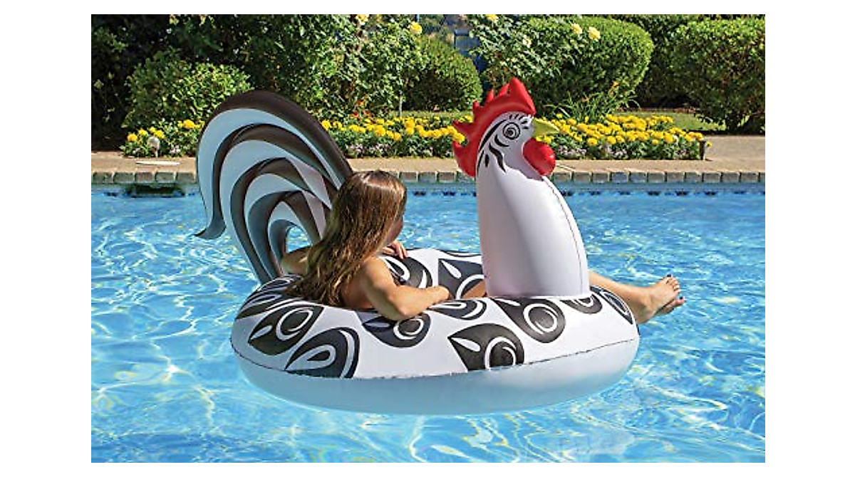 Poolmaster Rooster Inflatable Pool Float - Fun 48" Party Tube