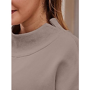 Trendy Queen Oversized Sweatshirts For Women Turtleneck Pullover Fleece Long Sleeve Hoodies Tops Fall Outfits Y2K Fashion Clothes