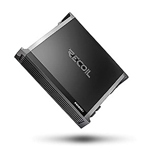 Recoil RED600-1 1320 Watts Class-D Car Audio Mono-Block Subwoofer Amplifier, 1 Ohm Stable, Remote Bass Knob Included