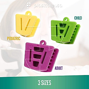 Large Purple Dental Bite Blocks - Autoclave Dental Silicone Mouth Props - Mouth Prop Bite Block Dental (Bag of 6) by PlastCare USA