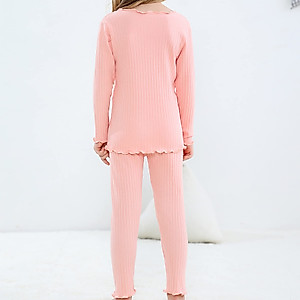 Zando Kids Child Boys Girls Thermal Underwear Cold Weather Gear Kids Base Layer Toddler Thermal Set Two Piece Winter Long Johns Toddler Snow Shirt and Pants Light Pink XX-Large