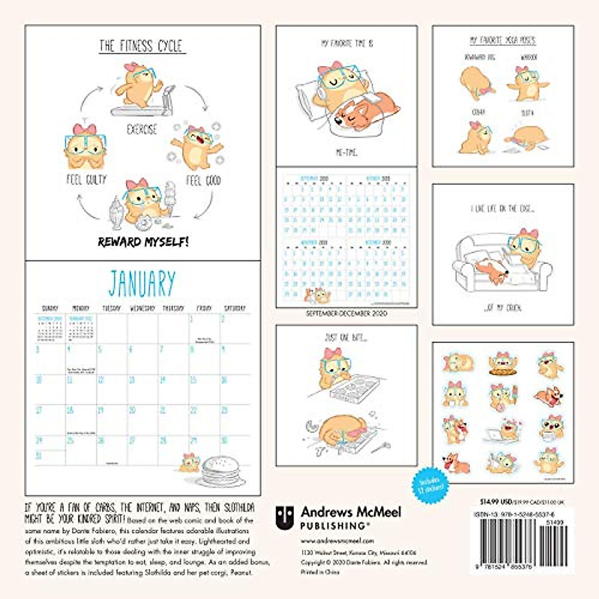 Slothilda 2021 Wall Calendar