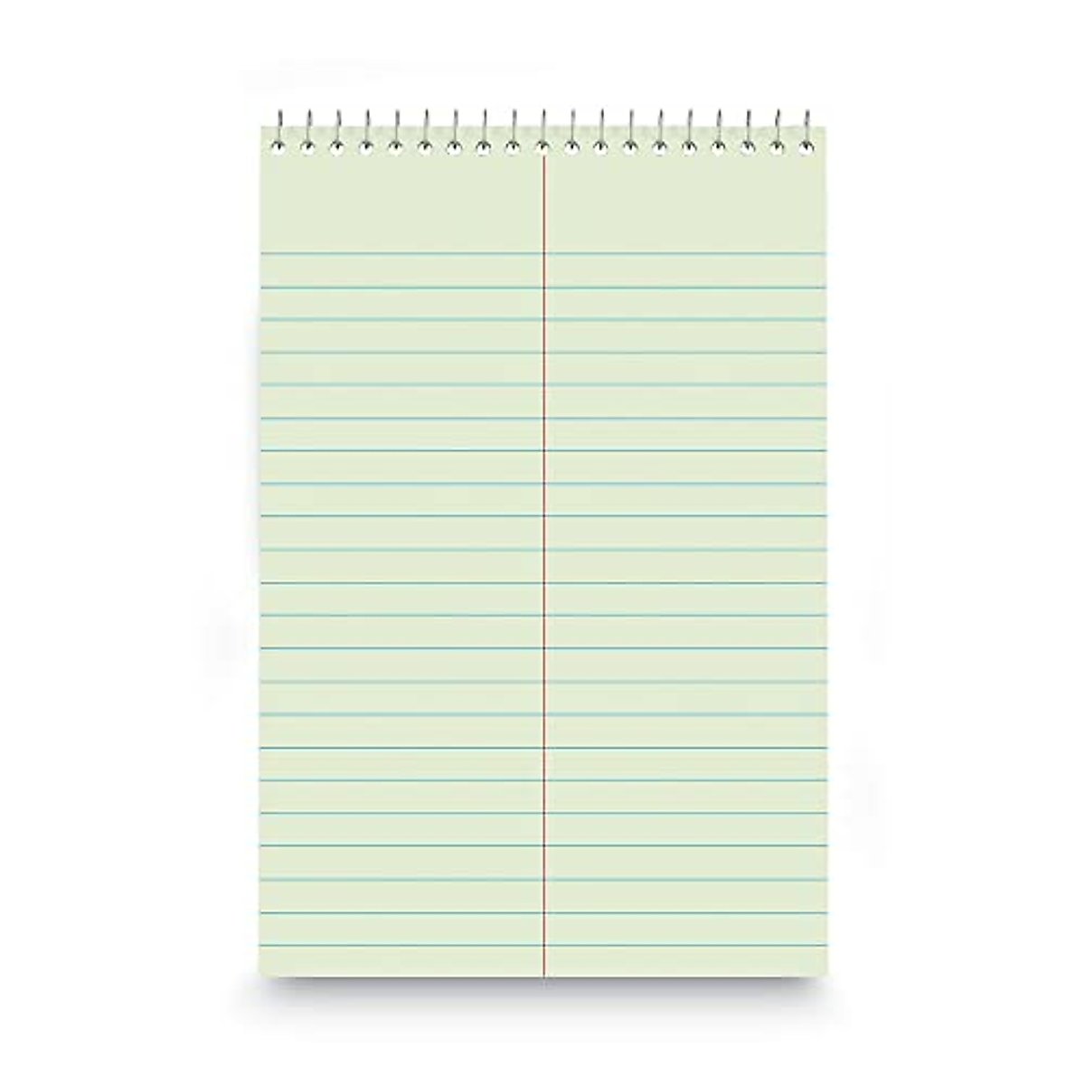 Steno Pads Notebooks, Top Bound Spiral Steno Book - Gregg Ruled, Green Tint, 80 Sheets Per Notepad - 6 x 9 Inch - Great for Note-Taking and Making to-do Lists - 6 Pack