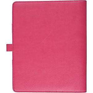 AT-A-GLANCE Faux Leather Undated Starter Set, 7-Ring, 5-1/2" x 8-1/2", Desk Size, Fashion, Raspberry (DR1118-040-27)