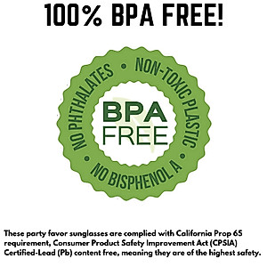 Edge I-Wear 12 Bulk 80s Neon Party Sunglasses for Adult Party Favors with CPSIA certified-Lead(Pb) Content Free (2 Bu/2 Yl/2 Pk/2 Or/2 Gn/2 Pp, 54)