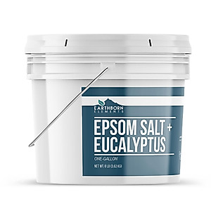 Earthborn Elements Eucalyptus Epsom Salt (1 Gallon), Pure & Undiluted, Soothing Aroma
