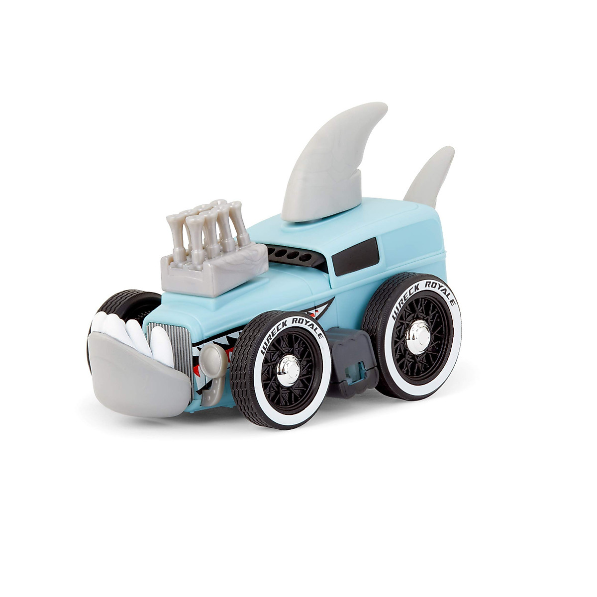 MGA Entertainment Wreck Royale Exploding Crashing Ricky Rodder Race Car with 4 Mix 'N Match Explosive Parts, Multicolor (565710)