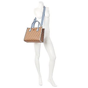 GUESS Silvana Small Tote, Latte Logo/Slate