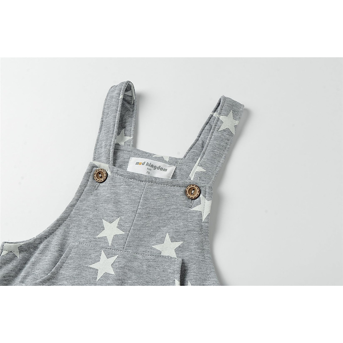 Mud Kingdom Baby Boys Overalls Cute Star 18-24 Months Gray