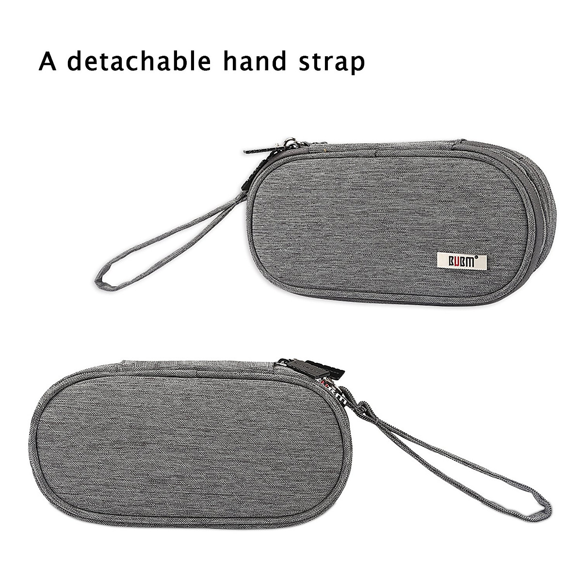 BUBM Double Compartment Storage Case Compatible with PS Vita and PSP, Protective Carrying bag, Portable Travel Organizer Case Compatible with PSV and Other Accessories,Gray