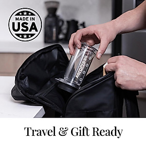 AeroPress Clear Coffee Press – 3 in 1 brew method combines French Press, Pourover, Espresso - Full bodied coffee without grit or bitterness - Small portable coffee maker for camping & travel