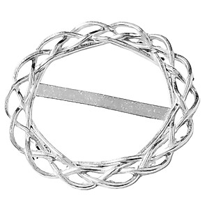 Handmade Large Round Pewter Scarf Ring – Scarf Clip for Scarves - Scarf Slide for Women - By House of Morgan Pewter