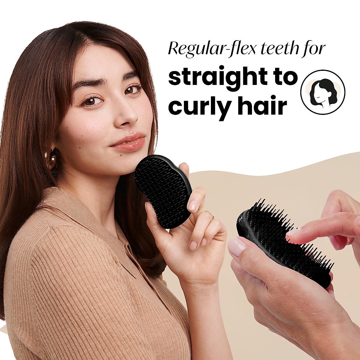 Tangle Teezer Original Detangler Brush, Dry & Wet Hairbrush for All Hair Types, Panther Black