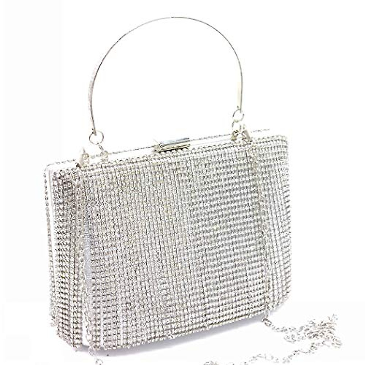 RomanticDesign Rhinestone Evening Bag Clutch Purses for Women Cocktail Party Wedding Glitter Handbag Clutches