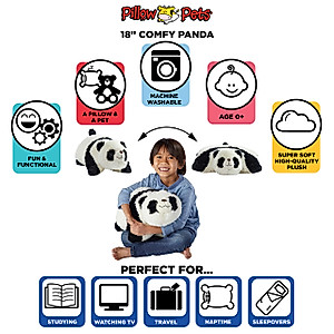 Pillow Pets Originals Comfy Panda, 18" Stuffed Animal Plush Toy