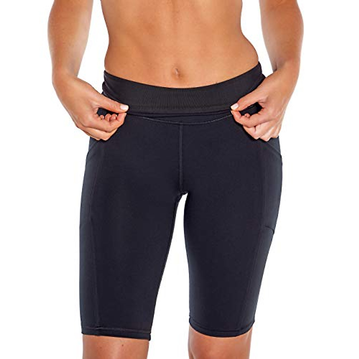 Marika Women's Standard Olivia High Rise Tummy Control Bermuda Short, Black, X-Large