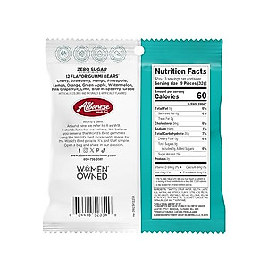 Albanese World's Best Zero Sugar Candy, 12 Flavor Gummi Bears, 3.5 Ounce (Pack of 12), Packaging May Vary
