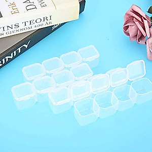 Yosoo Plastic Storage Box, 56 Slots Jewelry Organizer Box Nail Art Accessory Rhinestone Fishing Hook Small Accessories Container