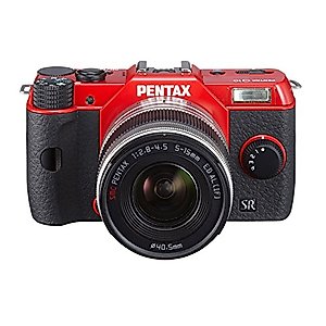 Pentax Q10 Mirrorless Digital Camera with 3-Inch LCD zoom lens kit 12.4MP (RED) (OLD MODEL)