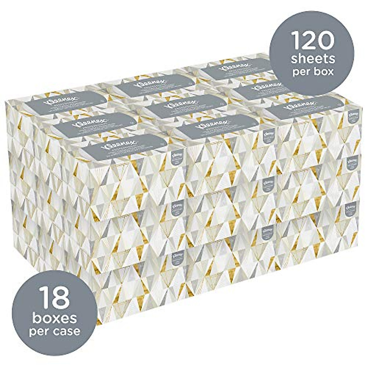 Kleenex® Hand Towels with Premium Absorbency Pockets (01701), Pop-Up Box, White, 18 Boxes / Case, 120 Hand Towels / Box, 2,160 Hand Towels / Case