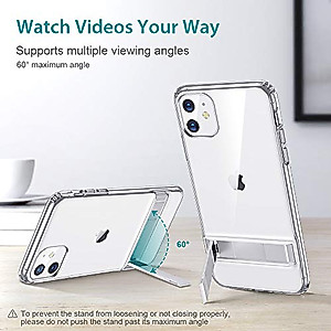 ESR Metal Kickstand Designed for iPhone 11 Case, [Vertical and Horizontal Stand] [Reinforced Drop Protection] Flexible TPU Soft Back for iPhone 11 (2019 Release), Clear