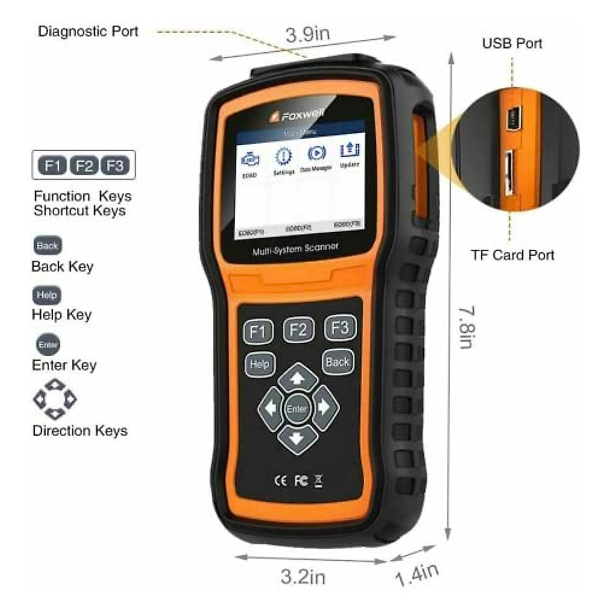 FOXWELL NT530 for Porsche - All Systems, All Maintenance Service - Bidirectional Diagnostic Scan Tool OBD2 Scanner Automotive Code Reader ABS Bleed SRS Airbag SAS TPMS TPS EPB Oil Reset CKP