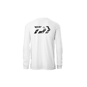 DAIWA D-VEC Gray CAMO Print Long Sleeve T-Shirt White XXL