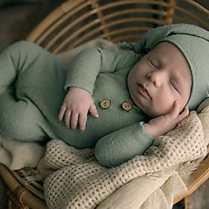 Newborn Photography Props Elf Costume Baby jumpsuit With Hats for Baby Boys Girls Photoshoot Outfits