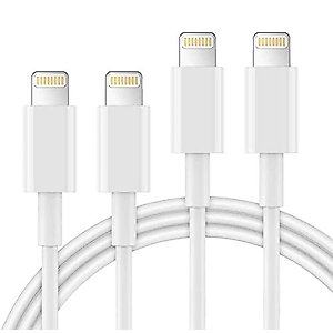 AUNC iPhone Charger 4PACK 3/3/6/6Feet Long USB Charging Cable High Speed Connector Data Sync Transfer Cord Compatible with iPhone Xs Max/X/8/7/Plus/6S/6/SE/5S iPad